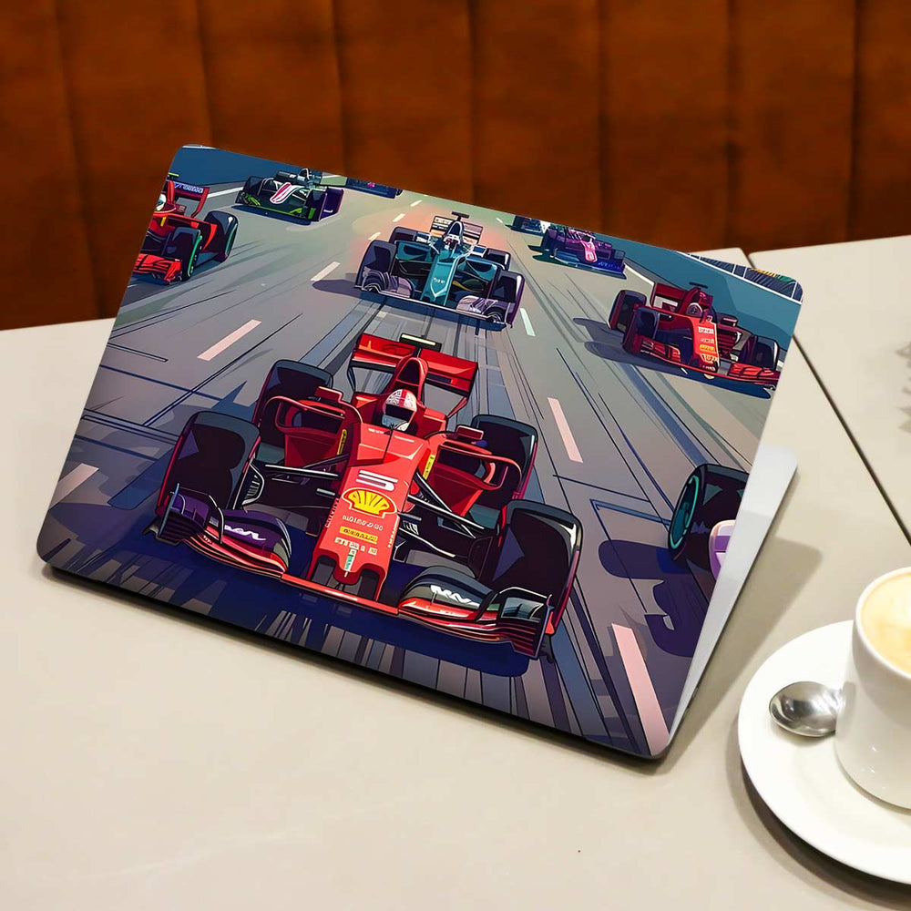 Racing Cars Laptop Skin