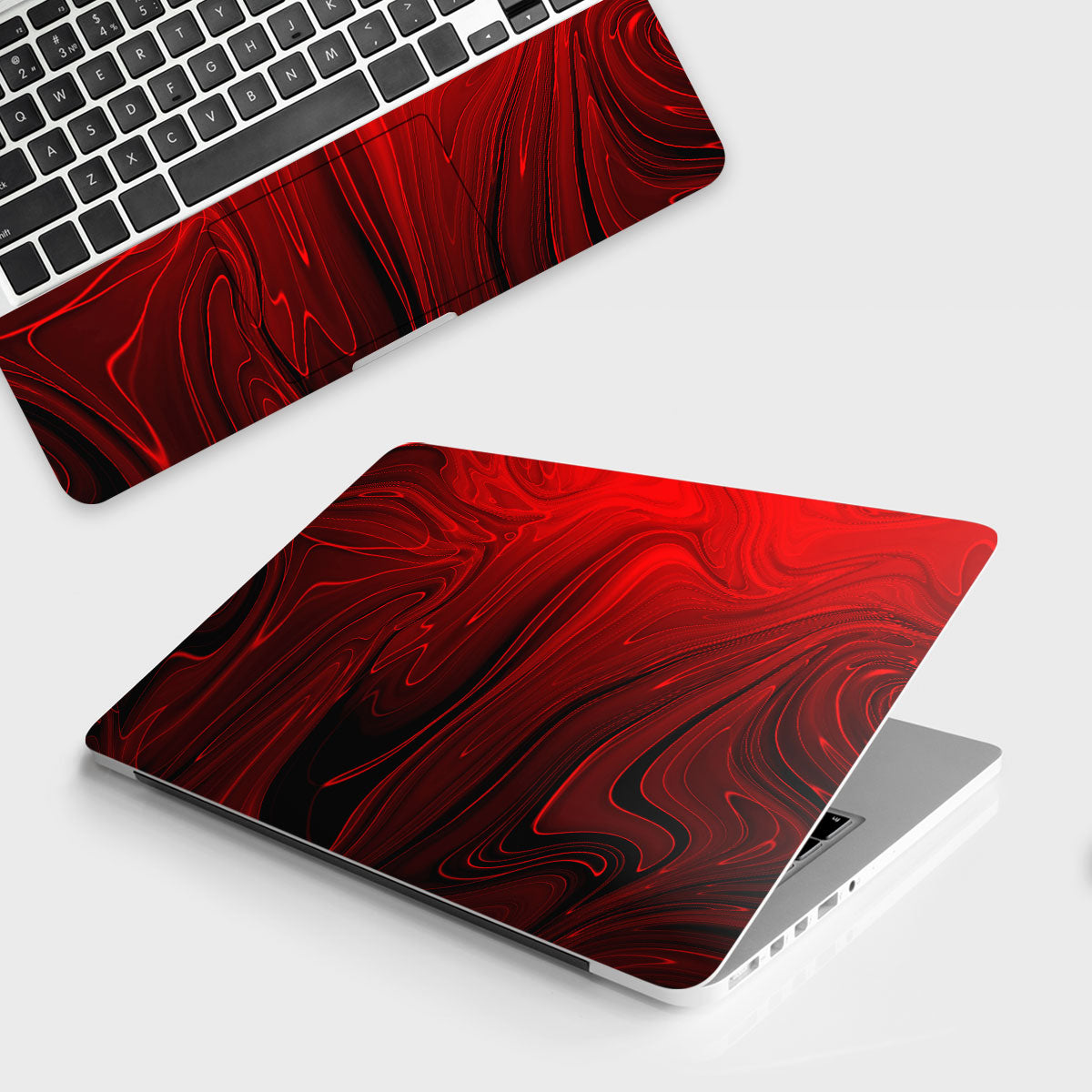 Fiery Waves Dynamic Laptop Skin Design