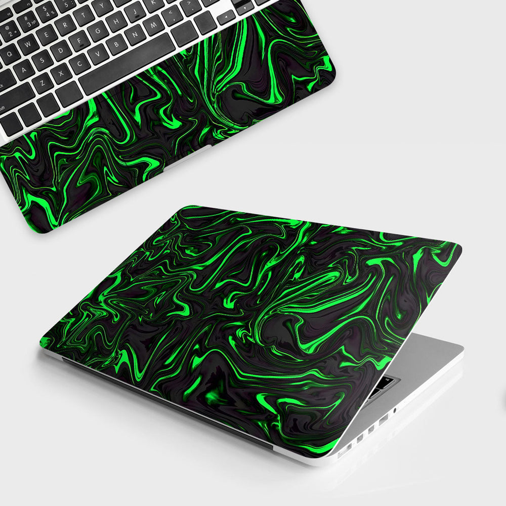 Green Liquid Pattern Skin for Laptops
