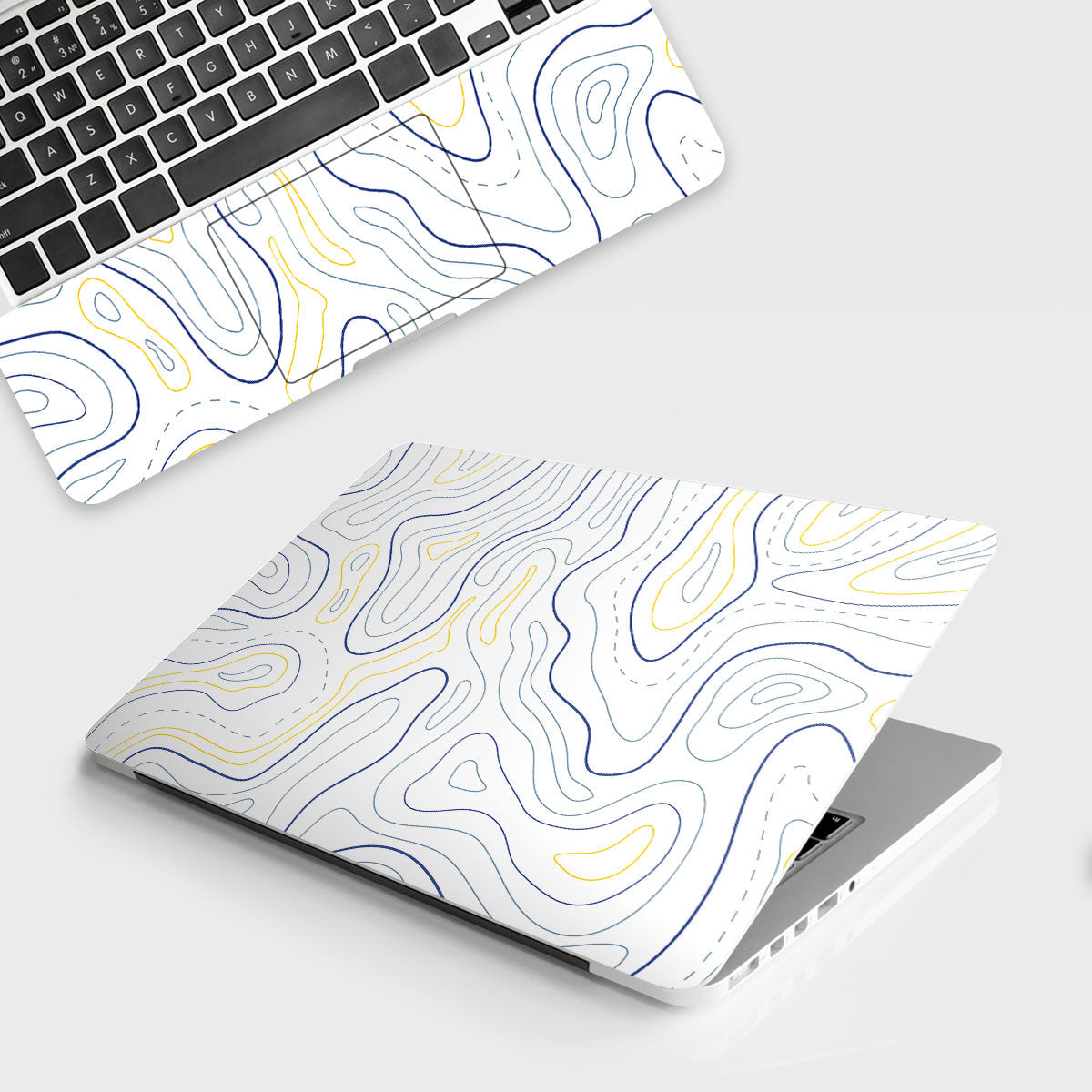 Minimalist Colorful Contours Laptop Skin Style