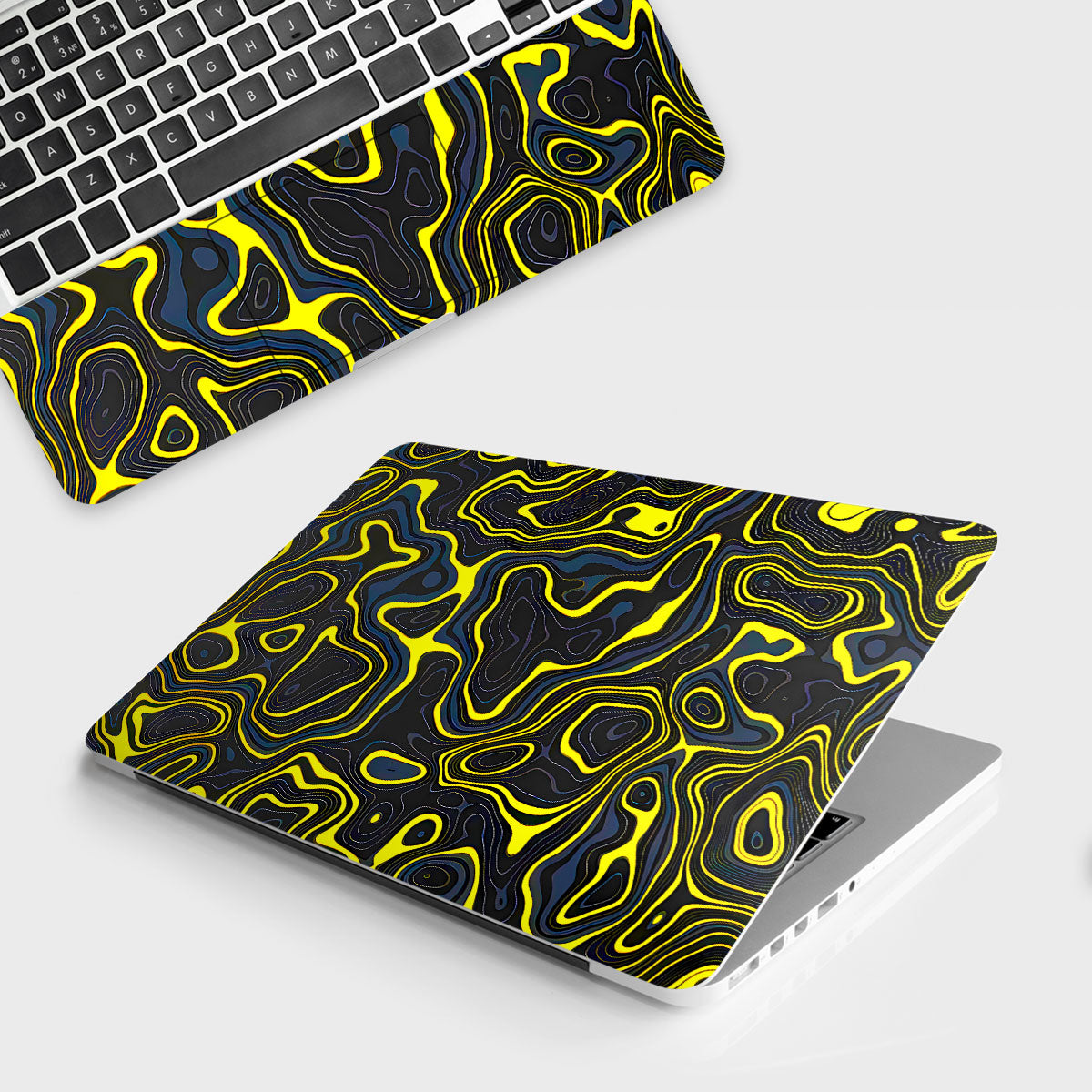 Neon Lava Contours Vibrant Laptop Skin
