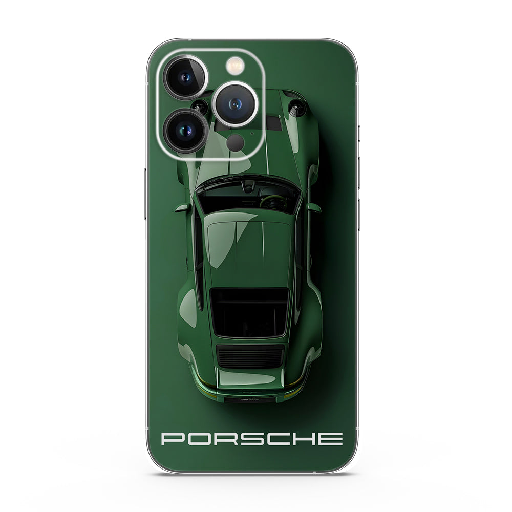 Dark Green Porsche Sleek Mobile Skin