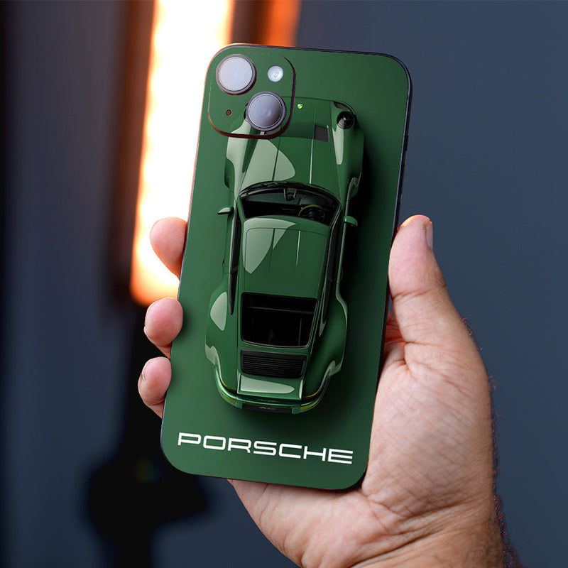 Dark Green Porsche Sleek Mobile Skin