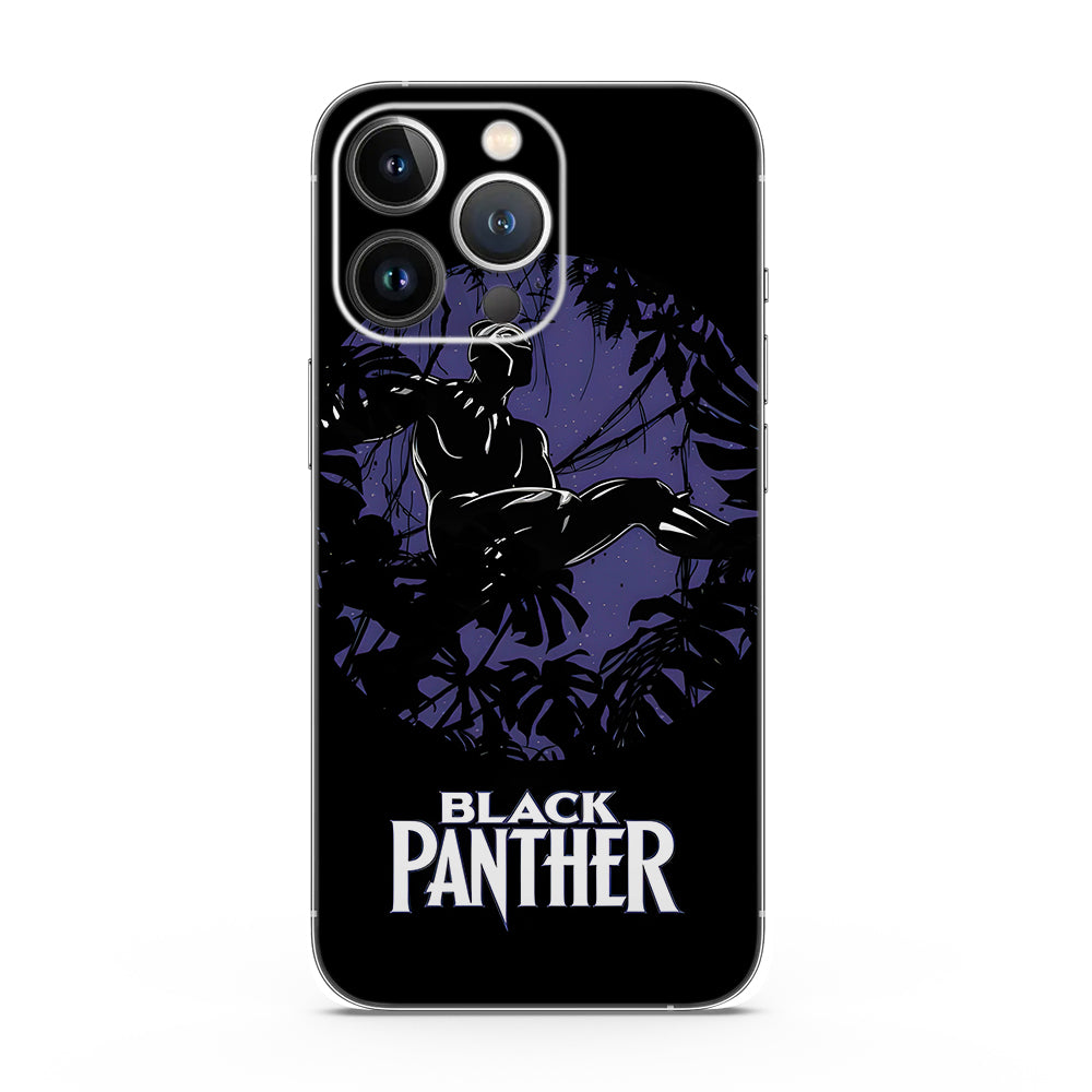 Black Panther in Black Mobile Skin Bold Marvel Design