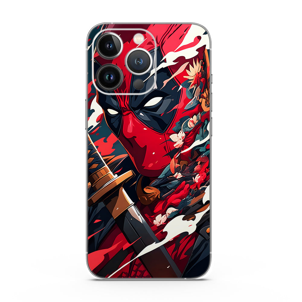 Deadpool Artful Chaos Mobile Skin Katana Hero Design