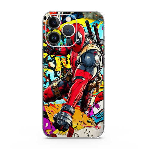 Deadpool Graffiti Mobile Skin Street Style Hero