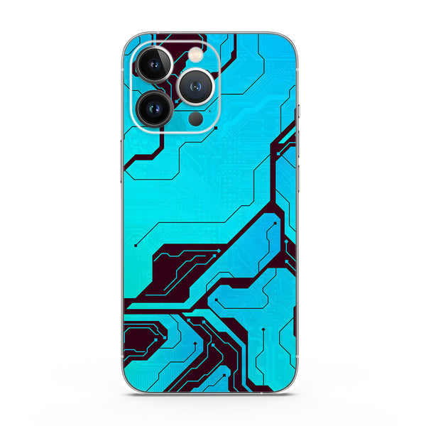 Blue Circuit Mobile Skin – Sleek Digital Design