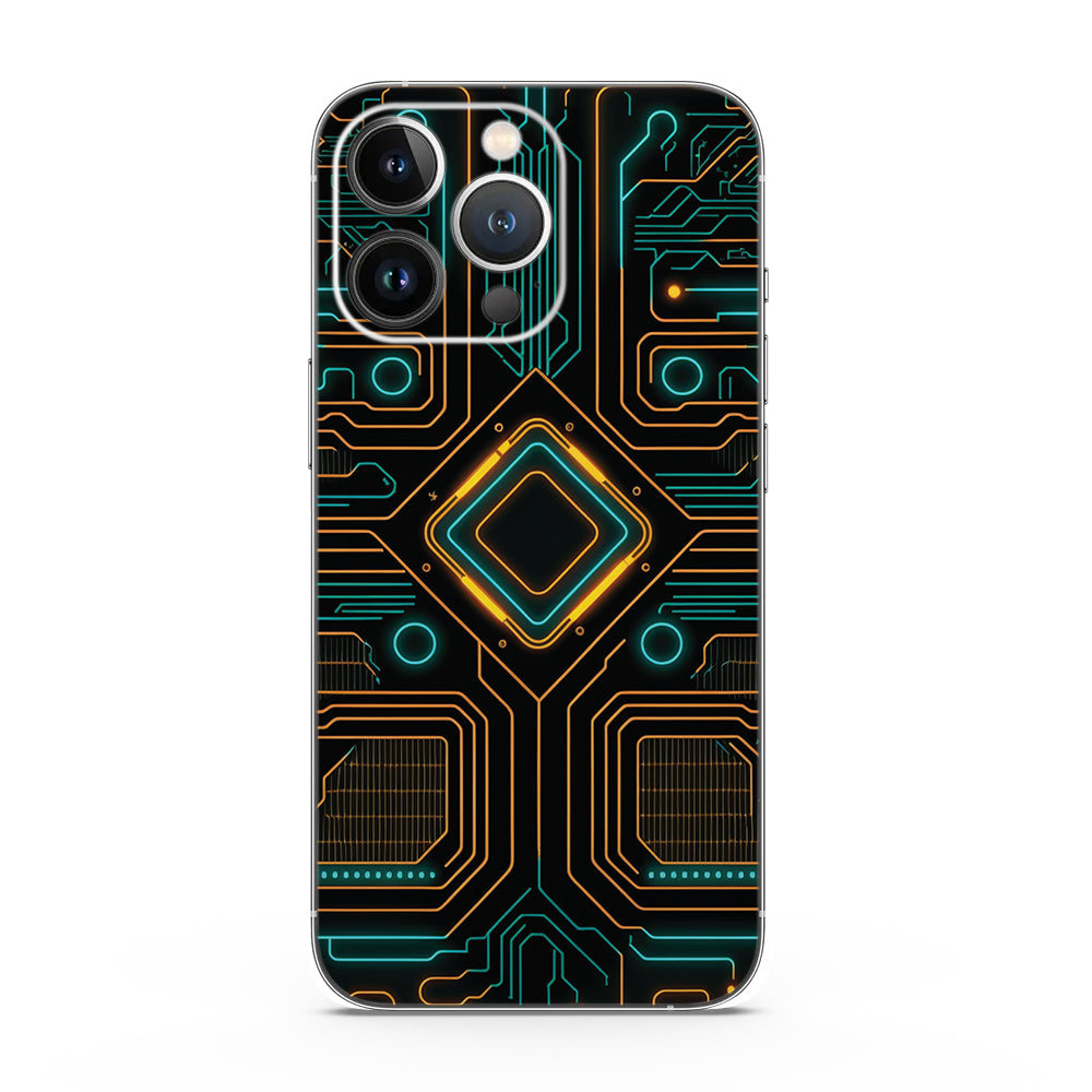 Luminous Circuit Design Mobile Skin – Glow in Style