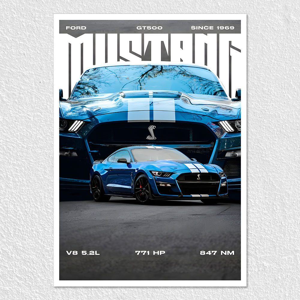 Ford Mustang GT500 Poster - Legendary Muscle