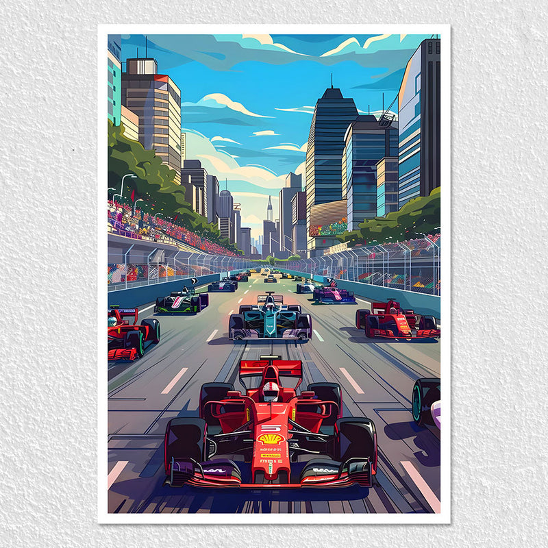 Racing Cars Poster - Speed and Thrill