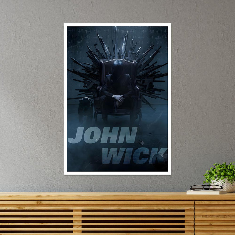 John Wick Throne Poster - Ultimate Power