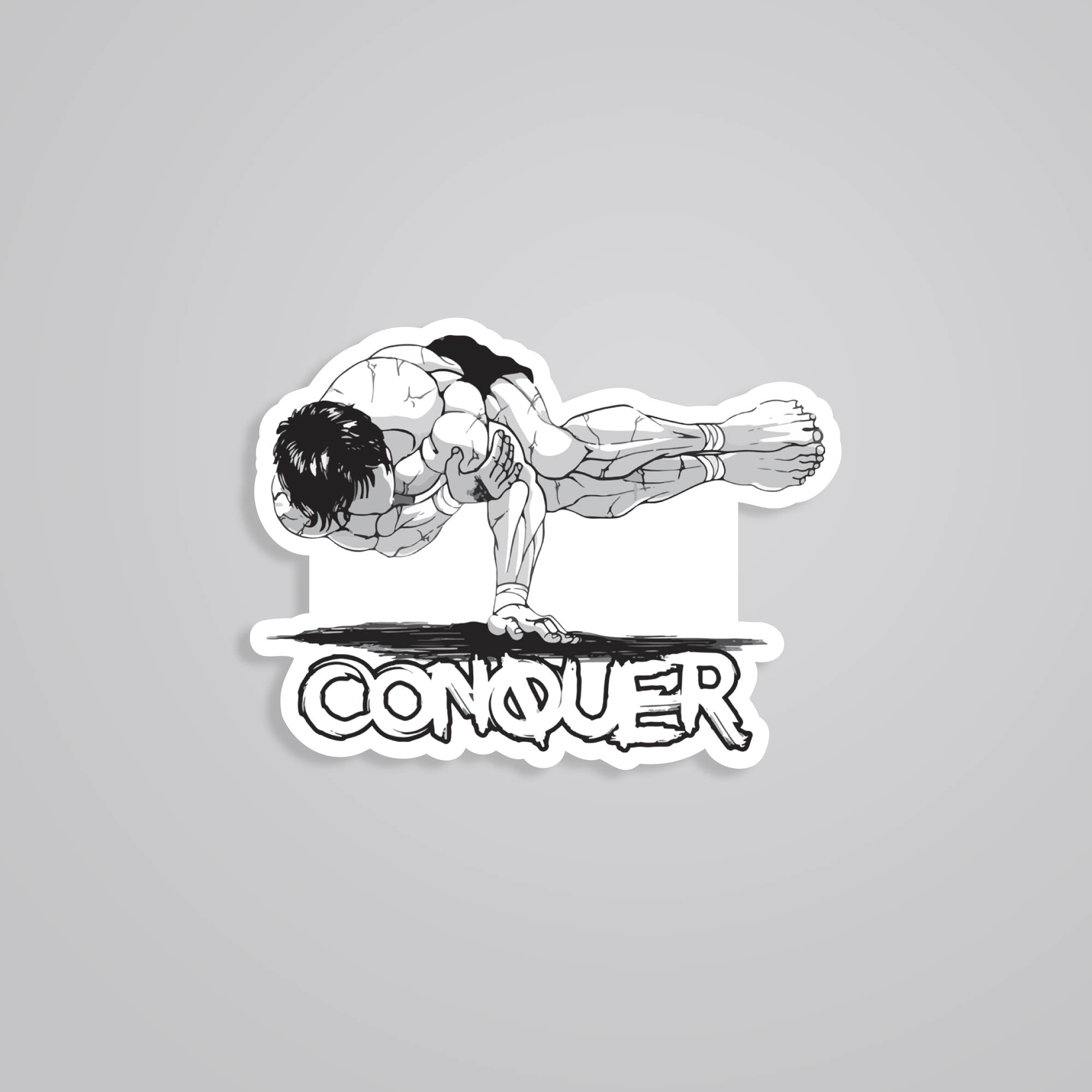 Baki Conquer Powerful Anime Stickers