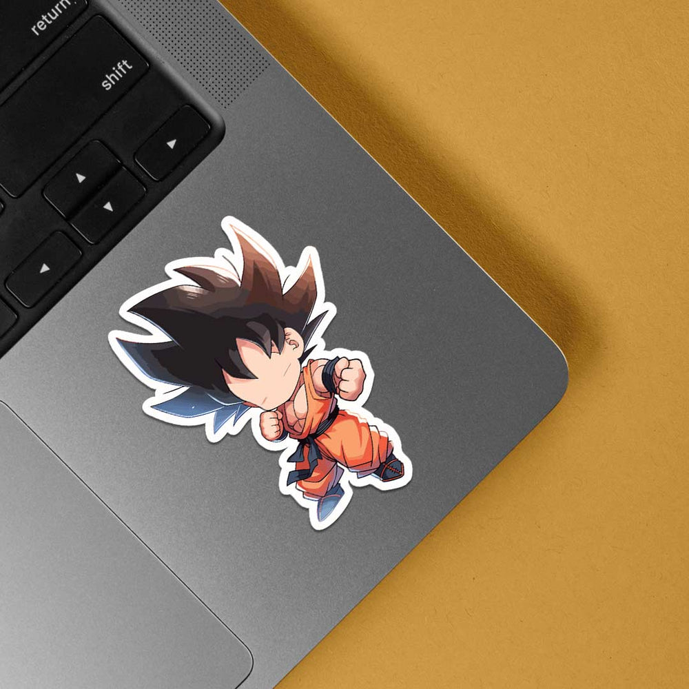 Goku Chibi Fighting Stance Anime Stickers