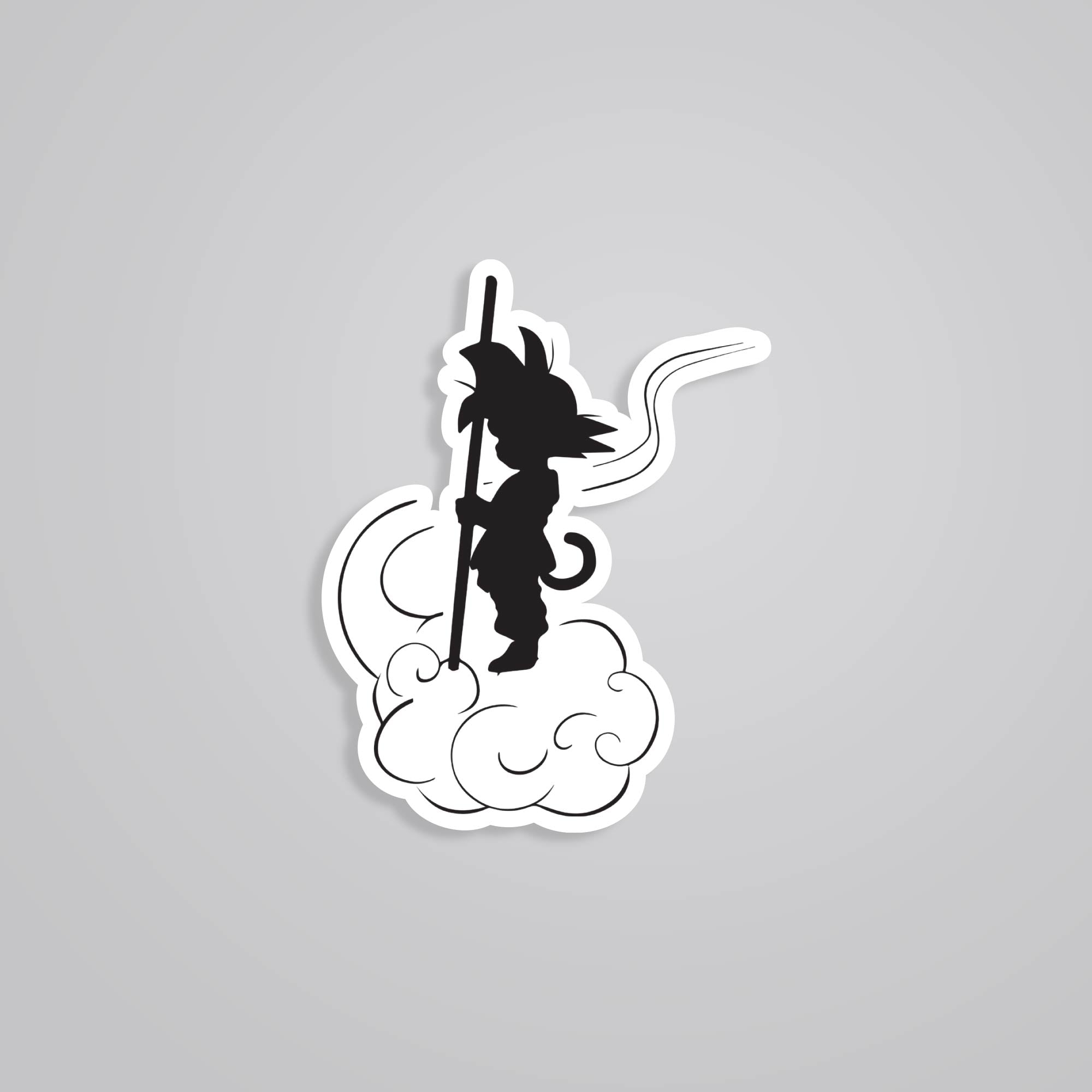 Kid Goku on Nimbus Dragon Ball Stickers