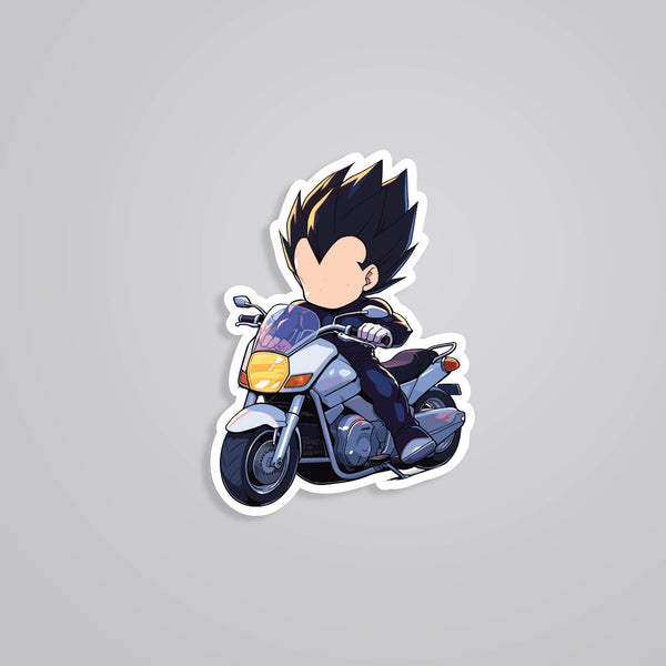 Vegeta Chibi on Bike DBZ Stickers