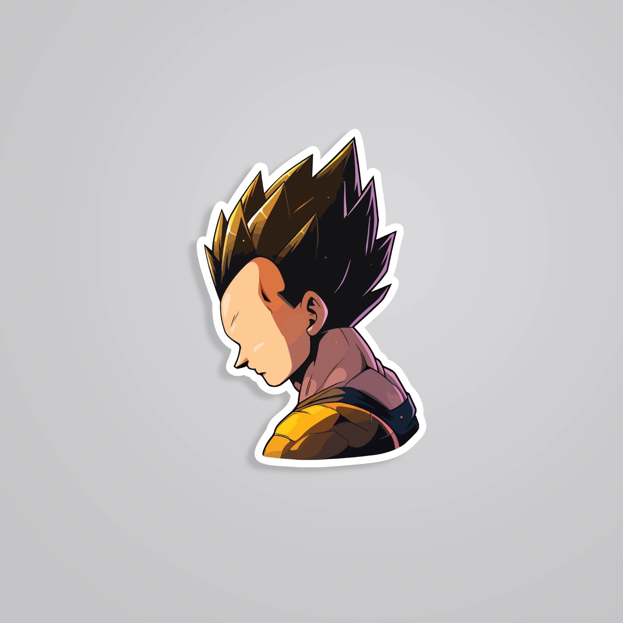 Minimalist Vegeta Anime Stickers Collection