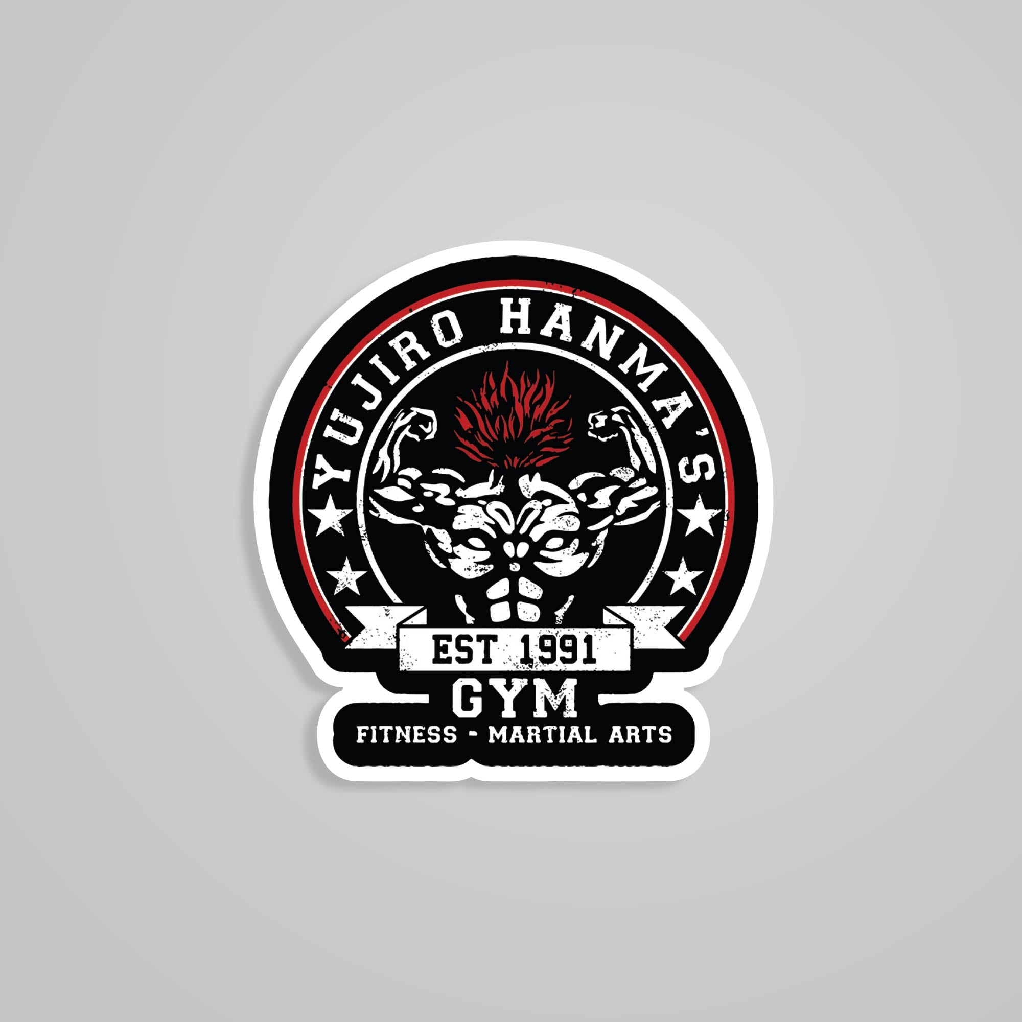 Yujiro Hanma Gym Strength Anime Stickers