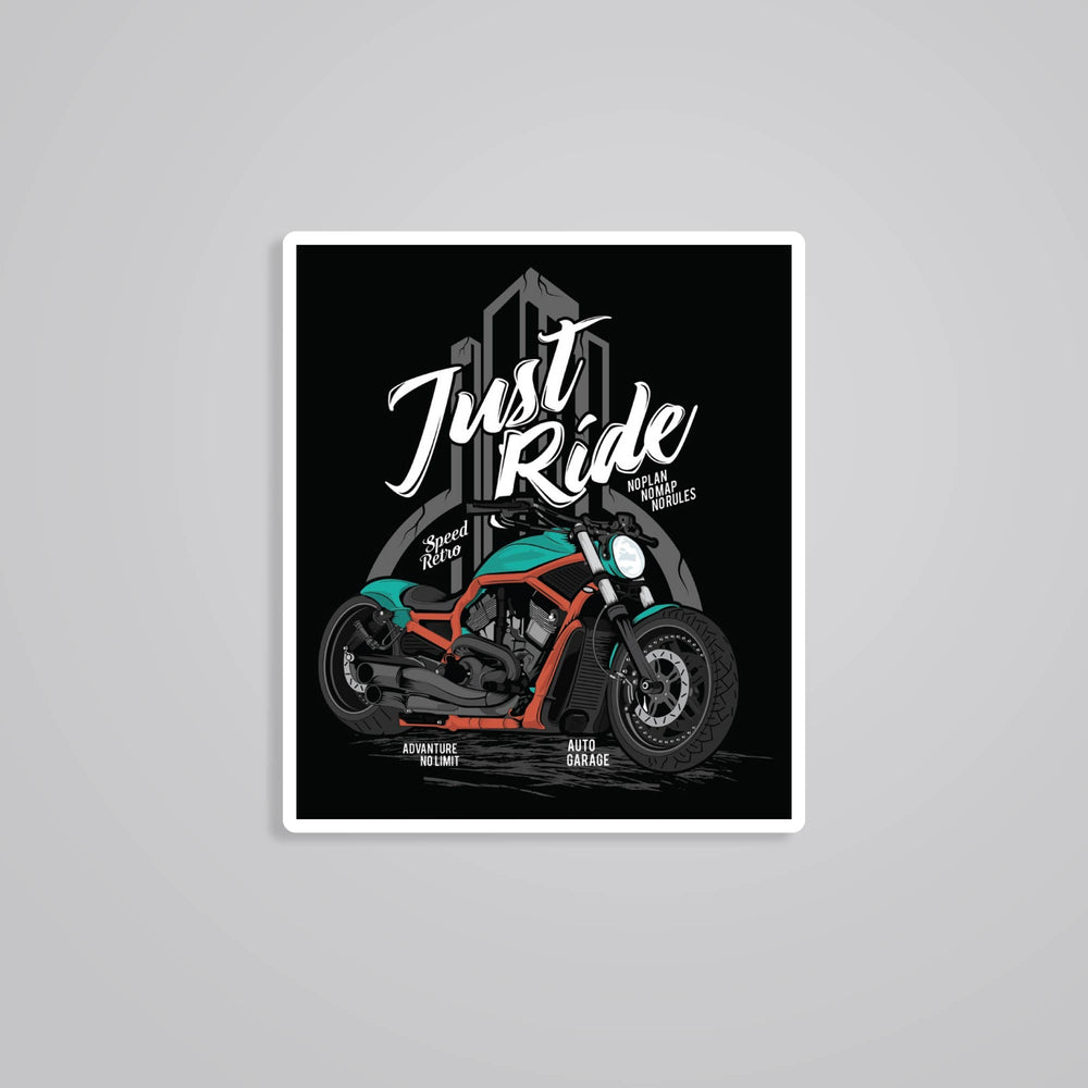 Just Ride Stickers - Free Spirit