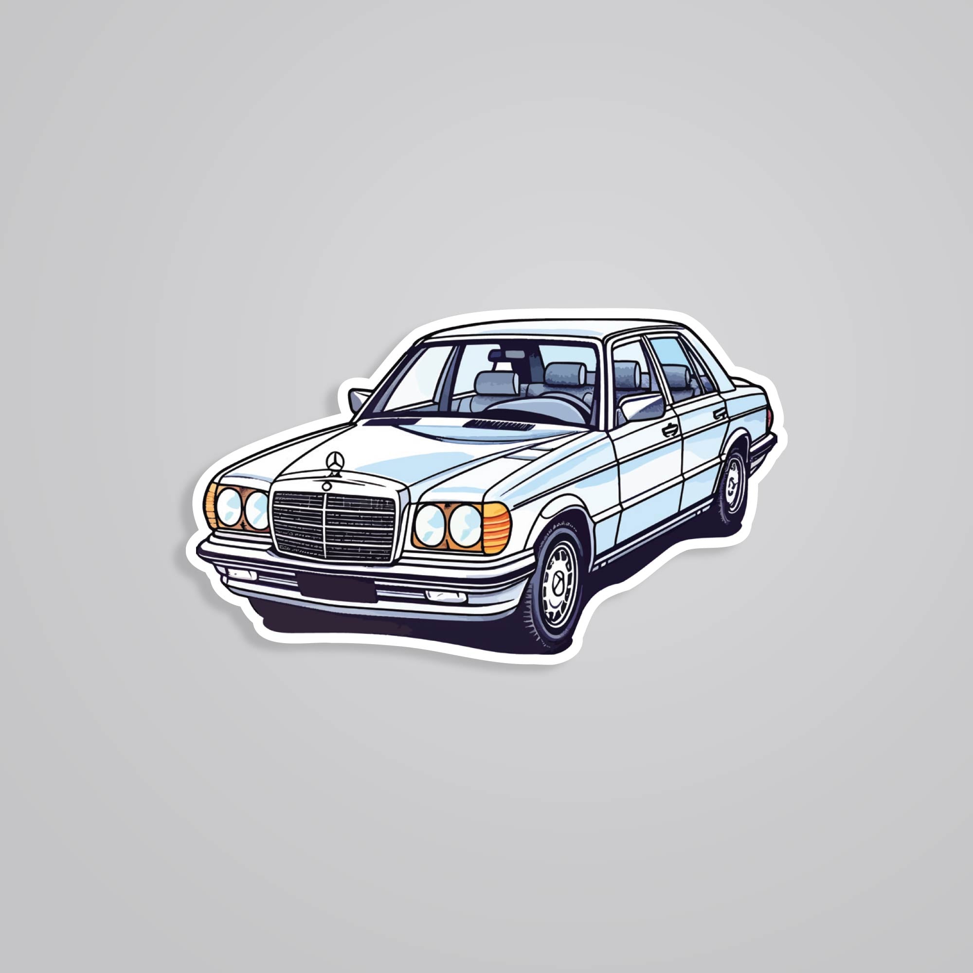 Mercedes Benz W126 Stickers - Classic Luxury
