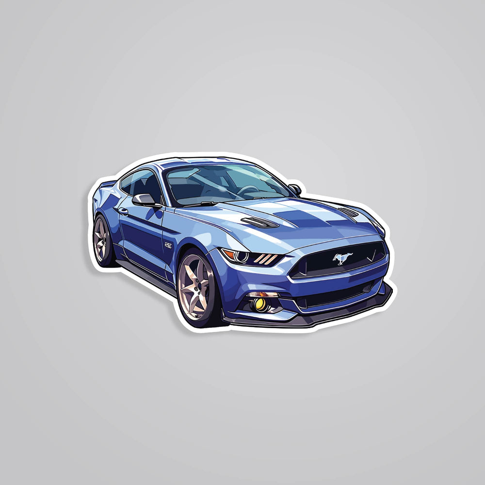 Mustang Blue Ford Stickers - Classic Car