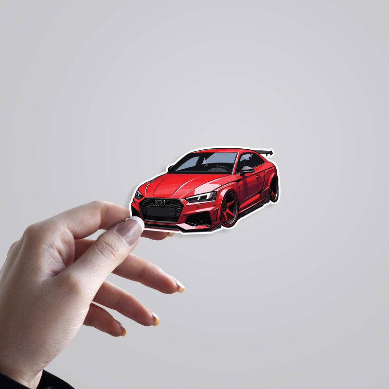 Red Audi RS5 Stickers - Sleek and Powerful