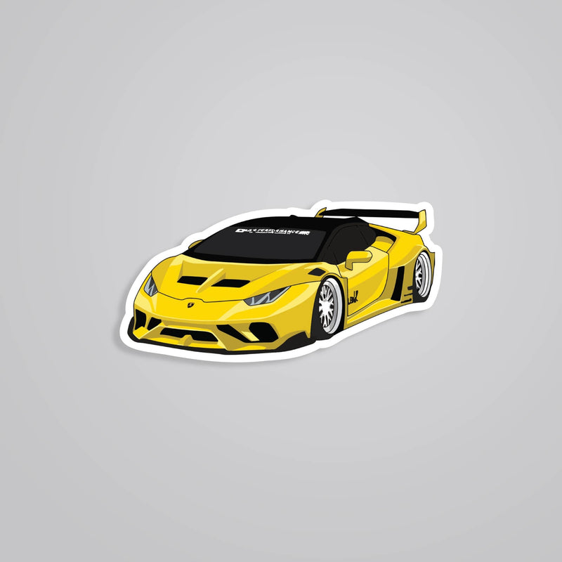 Yellow Lamborghini Huracan Stickers - Bold Style
