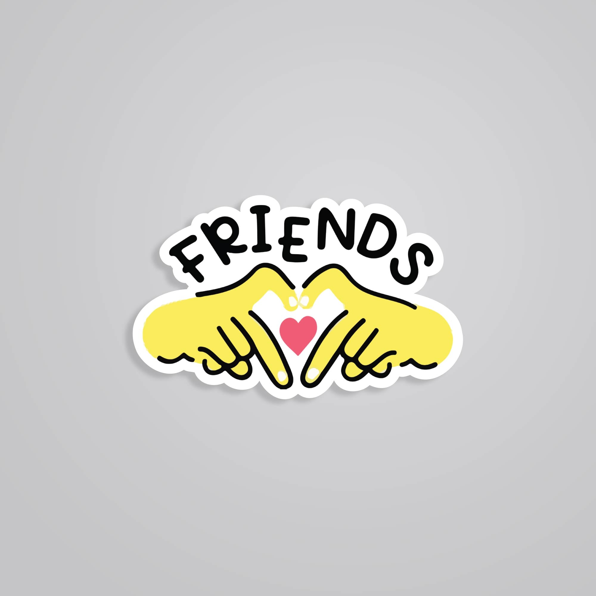 Friends Heart Casual Stickers