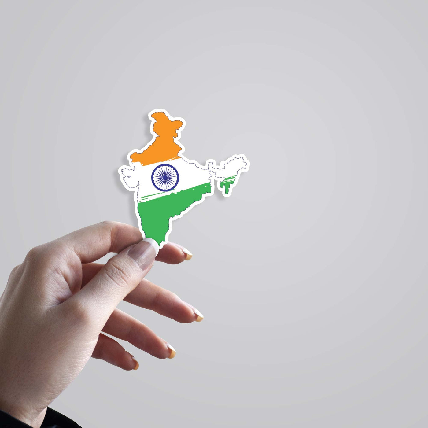 India Map Tricolor Flag Stickers