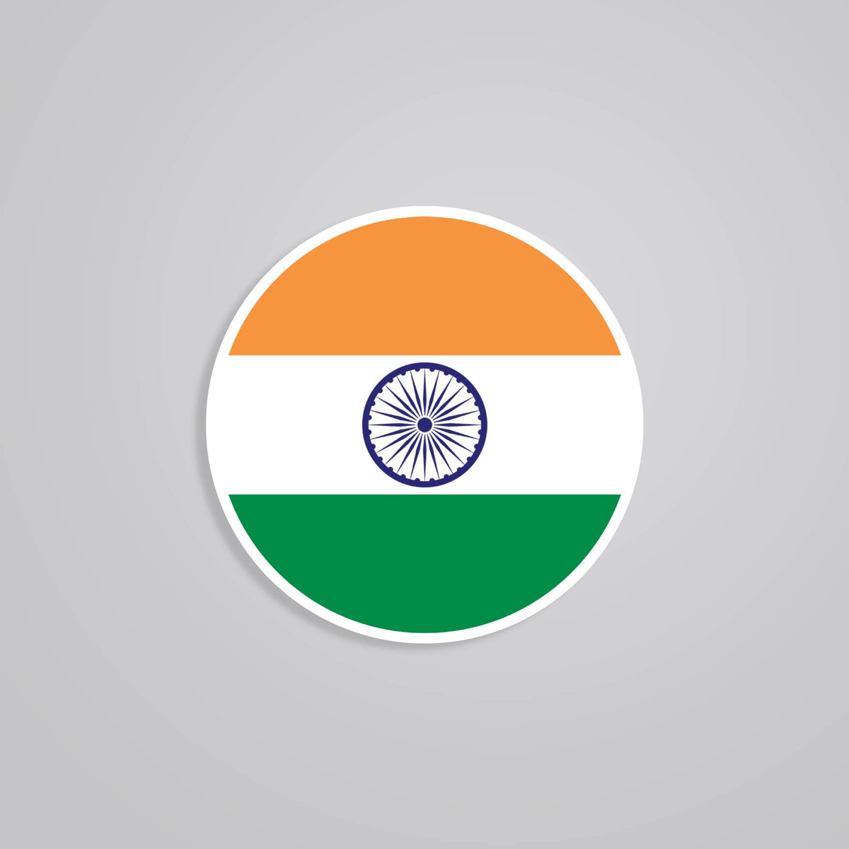 Circle Indian Flag Stickers - Vibrant