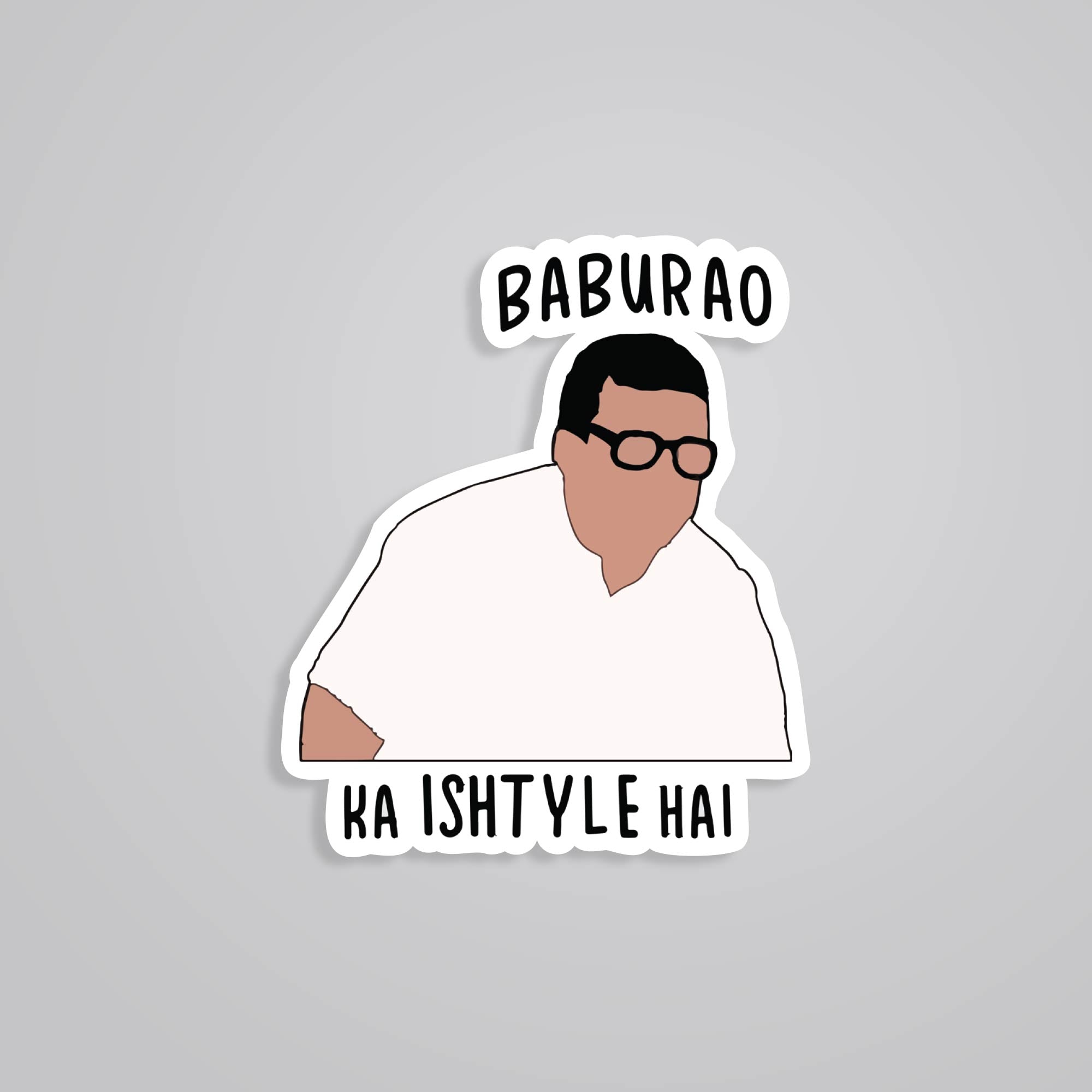 Baburao Style Hera Pheri Stickers
