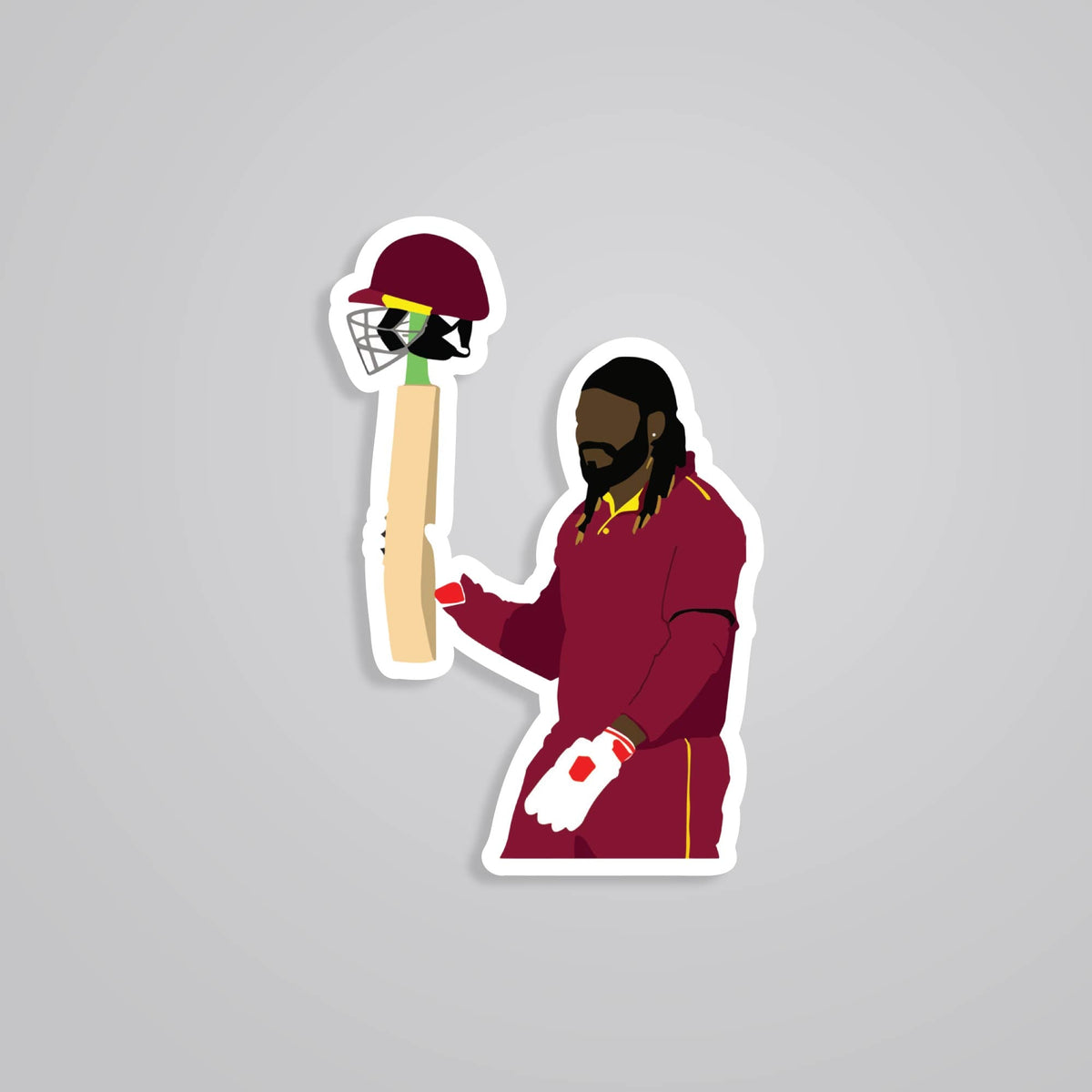 Chris Gayle Minimalist Sticker | Cricket Legend Decal