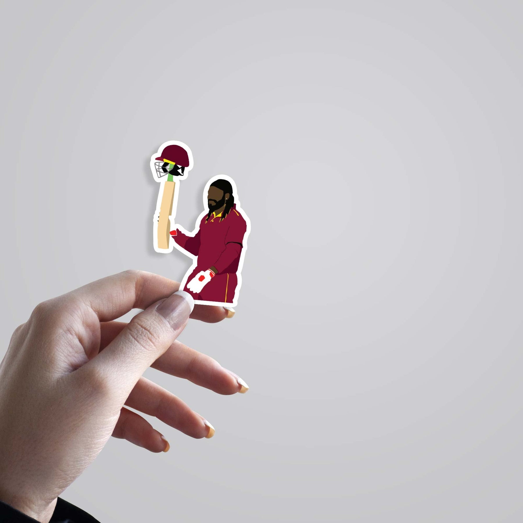 Chris Gayle Minimalist Sticker | Cricket Legend Decal