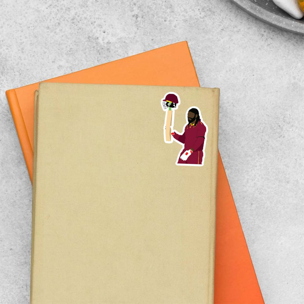 Chris Gayle Minimalist Sticker | Cricket Legend Decal