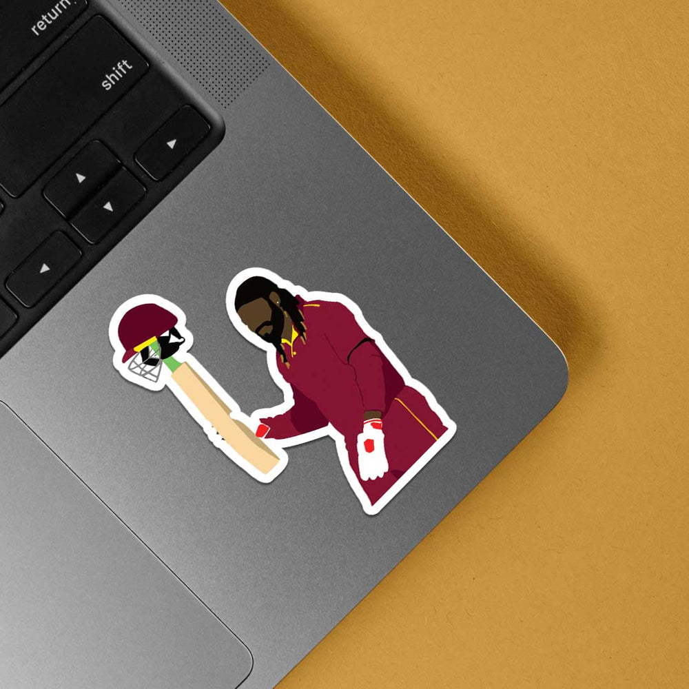 Chris Gayle Minimalist Sticker | Cricket Legend Decal