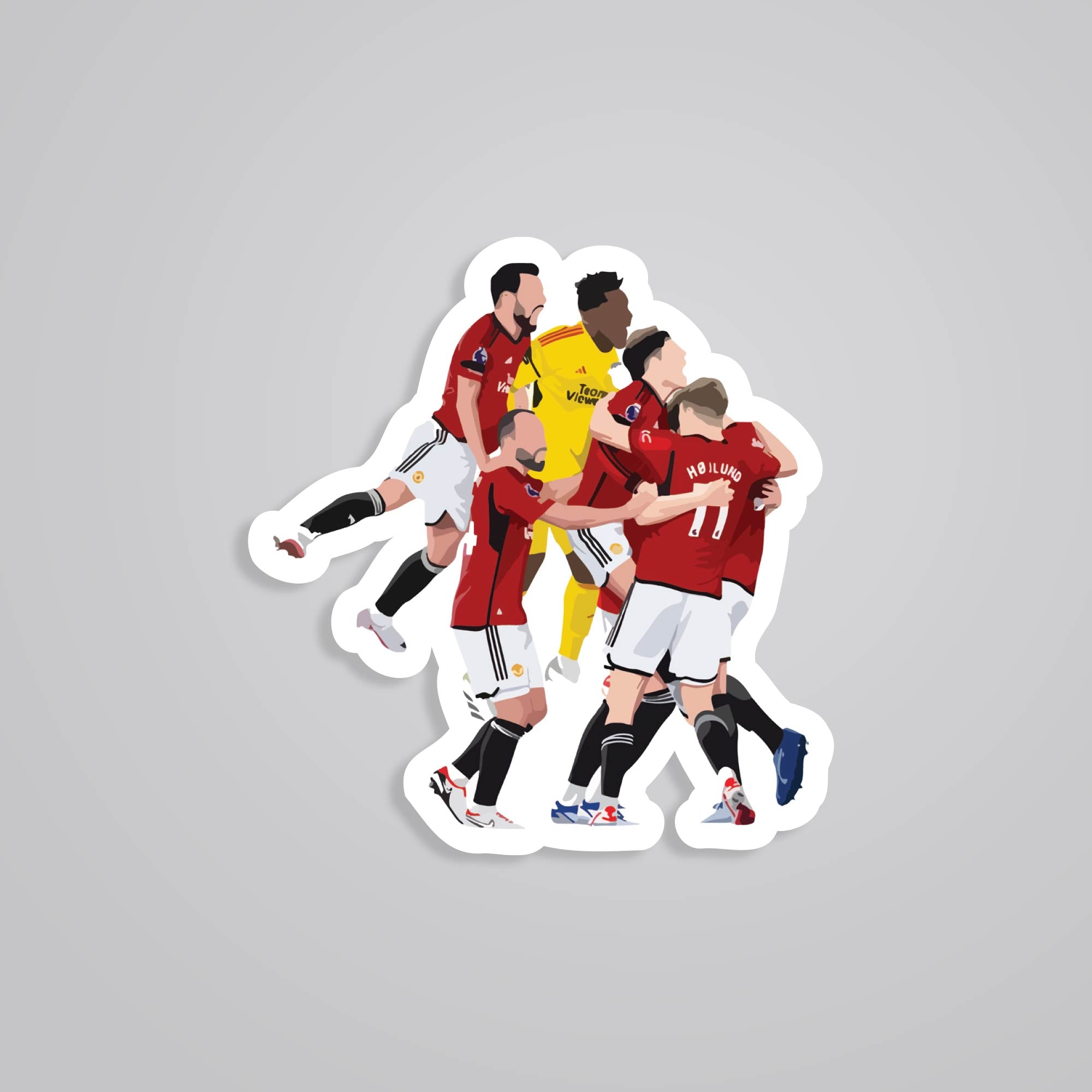 Football Players Sticker | Action Sports Decal