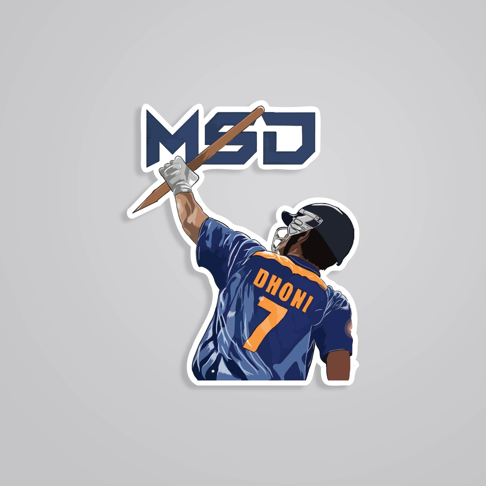 MS Dhoni Sports Stickers