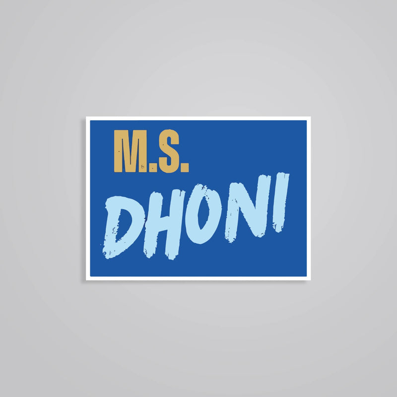MS Dhoni The Legend Sports Stickers