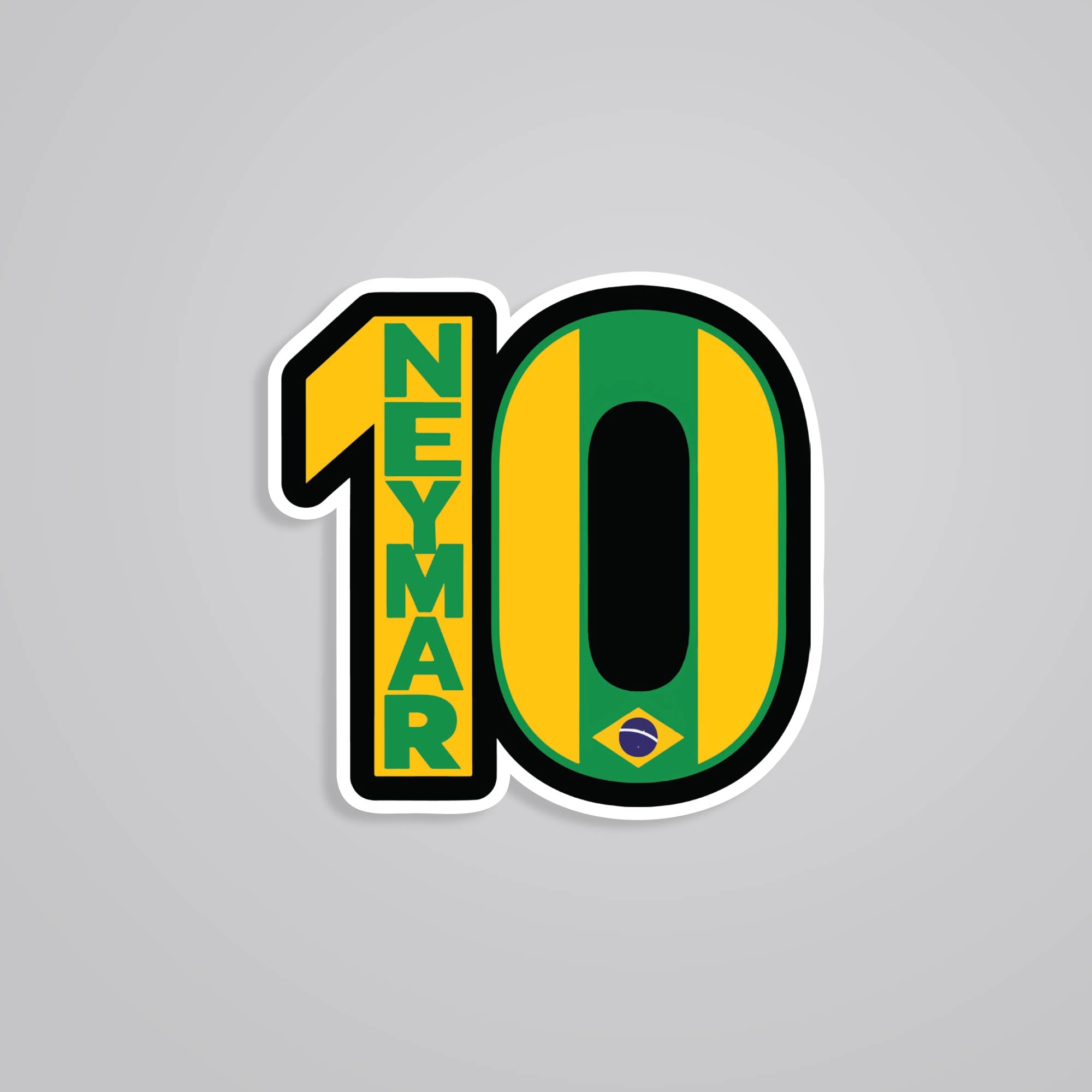 Neymar Jersey Number Sticker | Football Star Decal