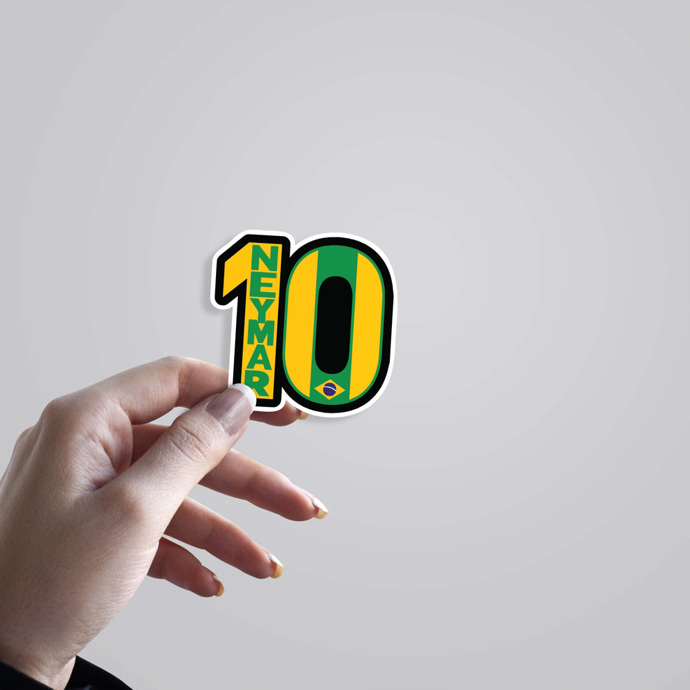 Neymar Jersey Number Sticker | Football Star Decal