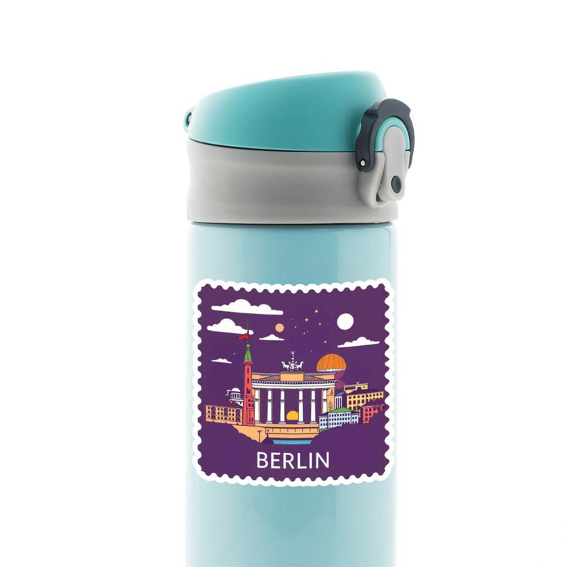 Berlin Iconic Night Skyline Travel Stickers