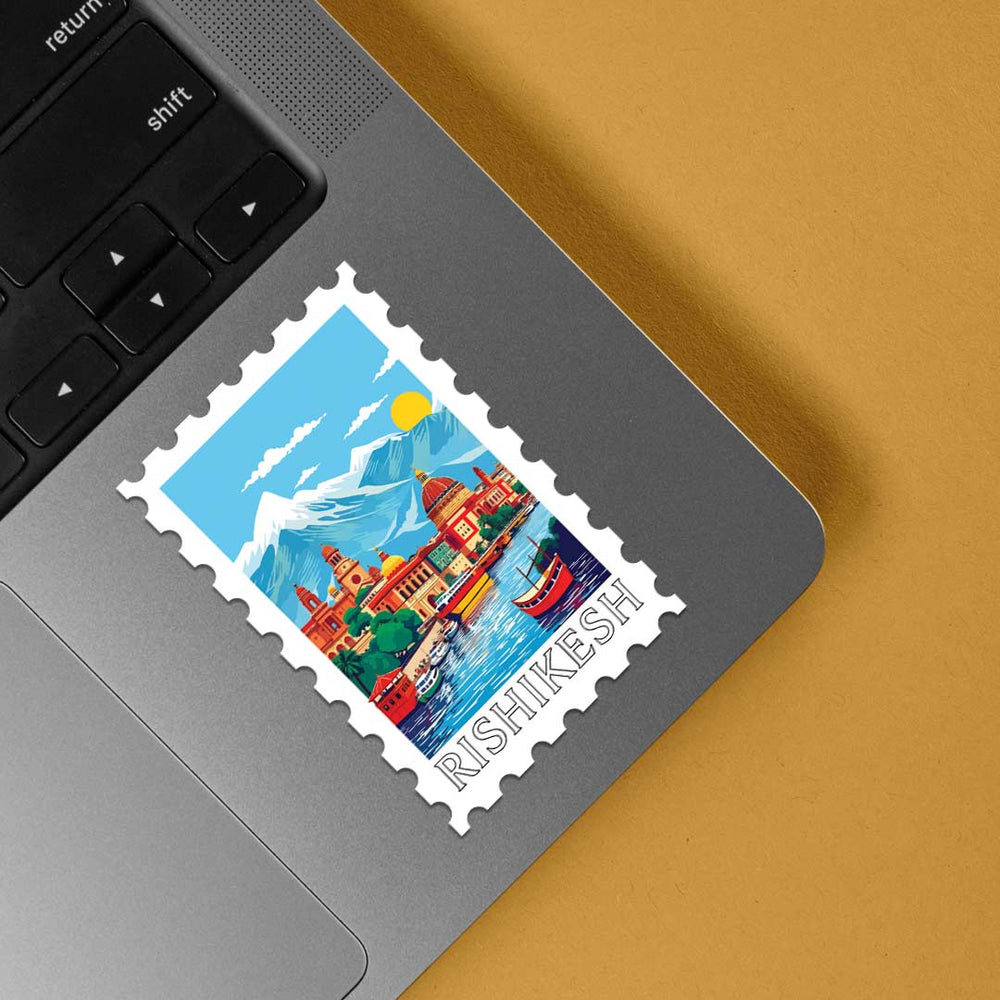 Rishikesh Riverfront Post Stamp Sticker Collection