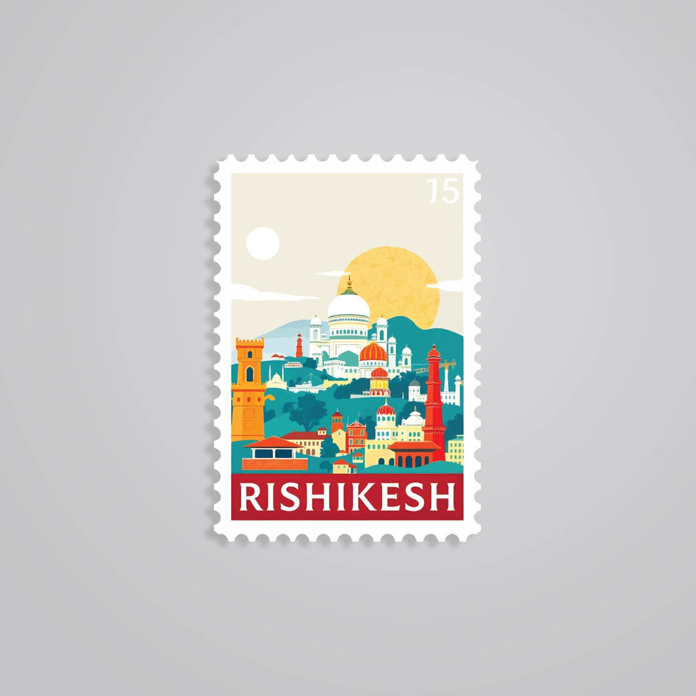 Rishikesh Scenic Post Stamp Travel Sticker Set