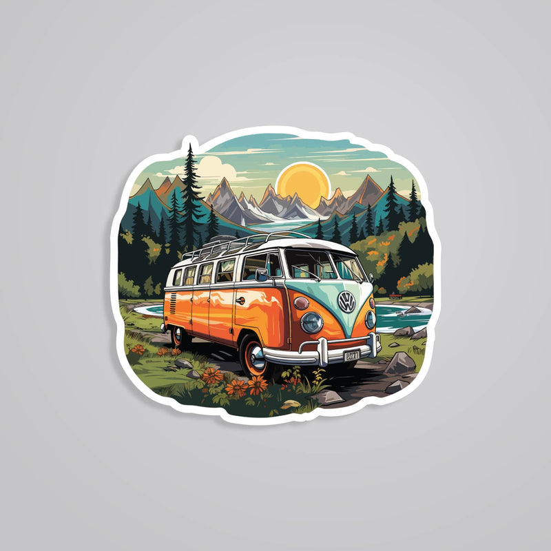Whimsical Caravan Stickers - Scenic