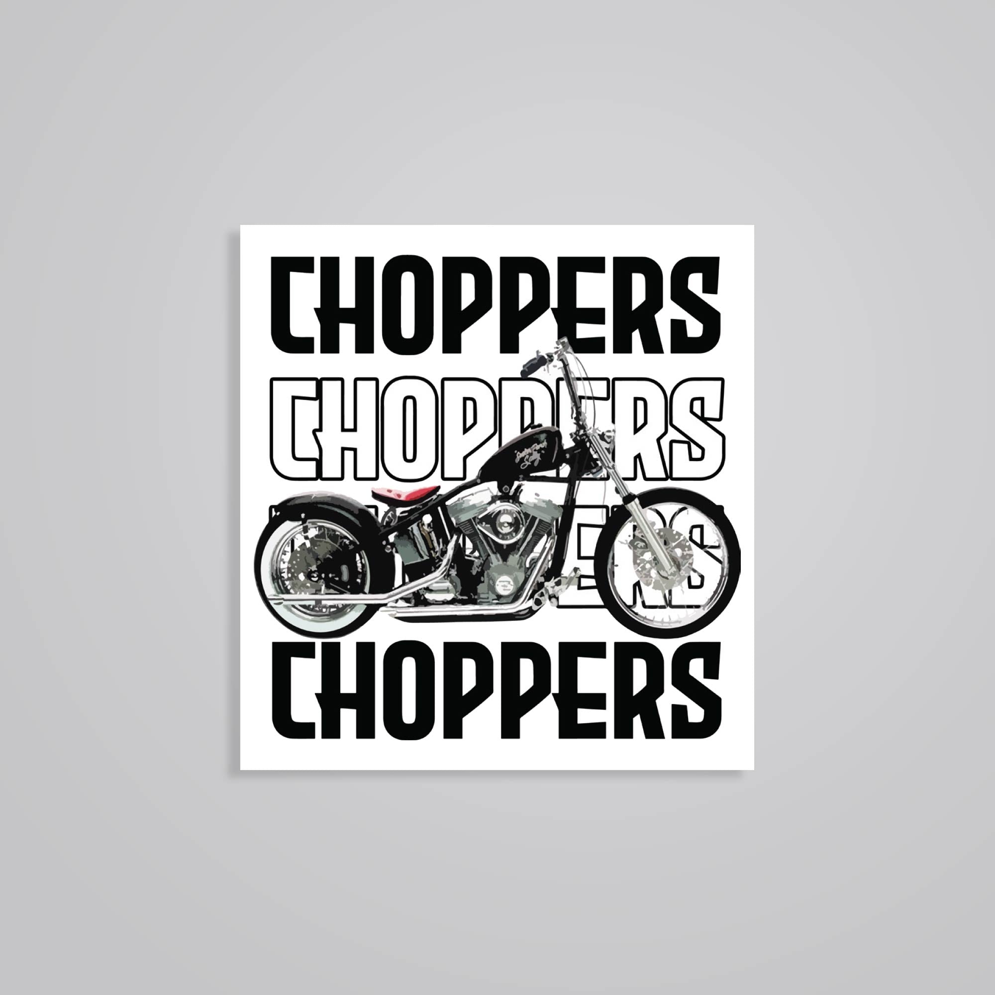 Classic Chopper Motorcycle Cars & Bikes Stickers