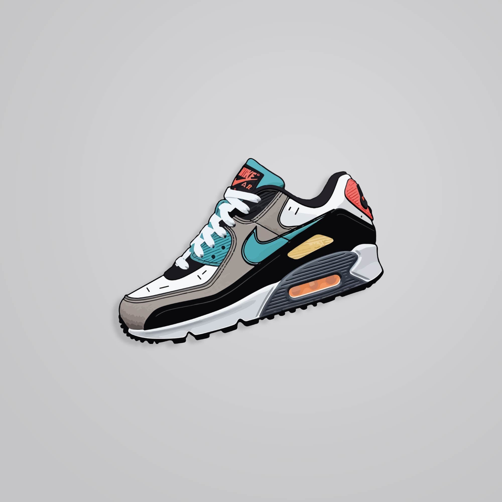 Air Max 90 Sneaker Casual Stickers