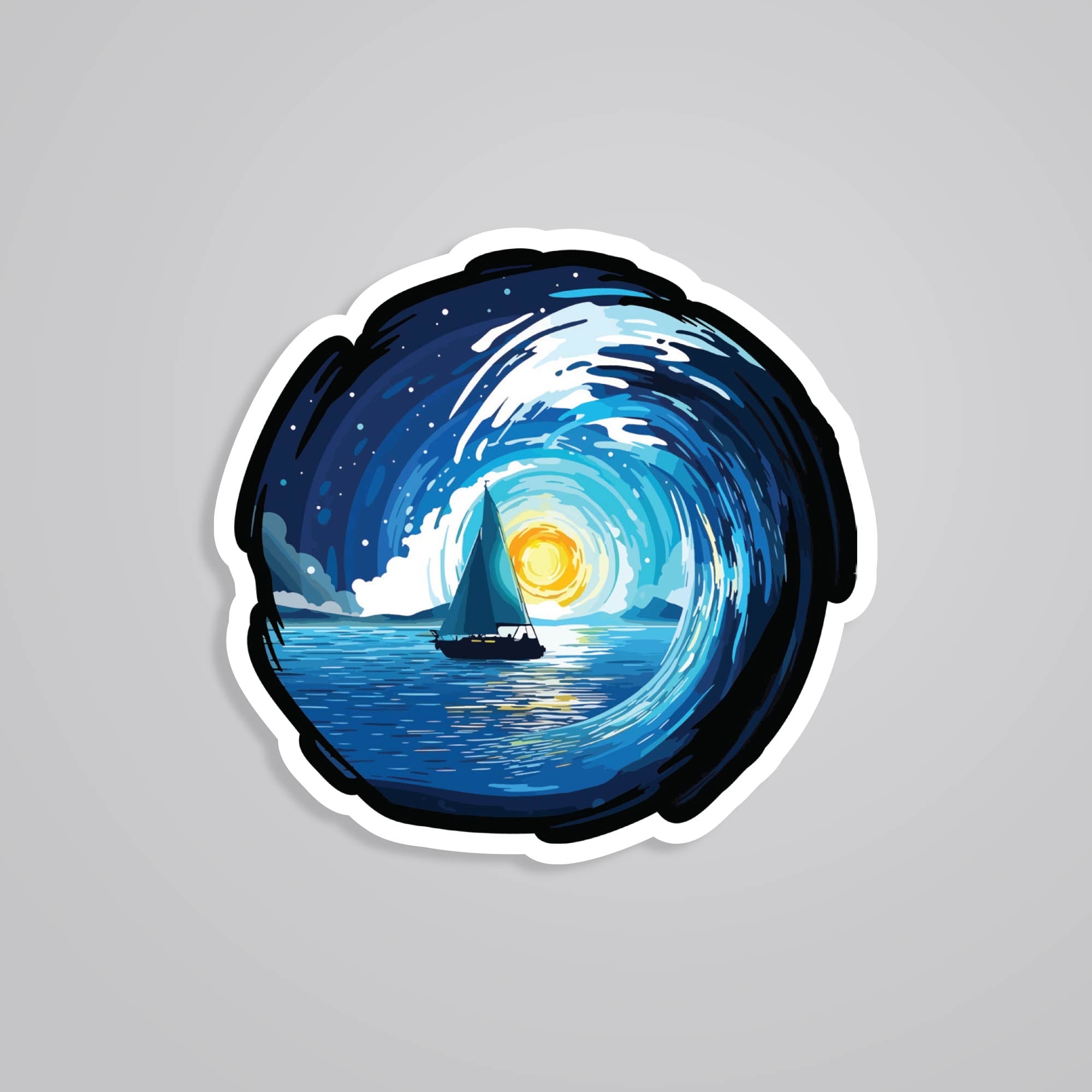 Sunset Spiral Casual Stickers