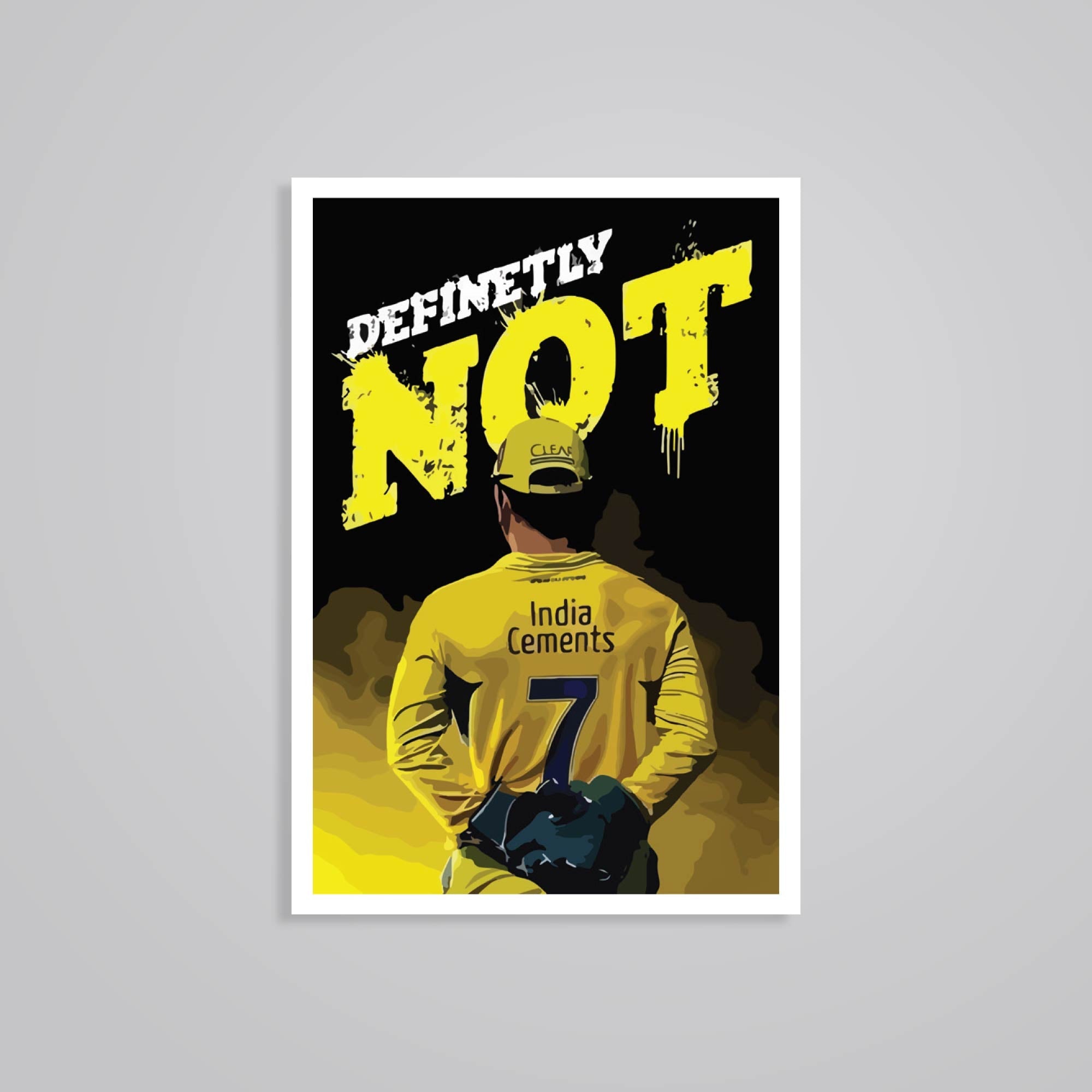 Definetly Not Dhoni Sports Stickers