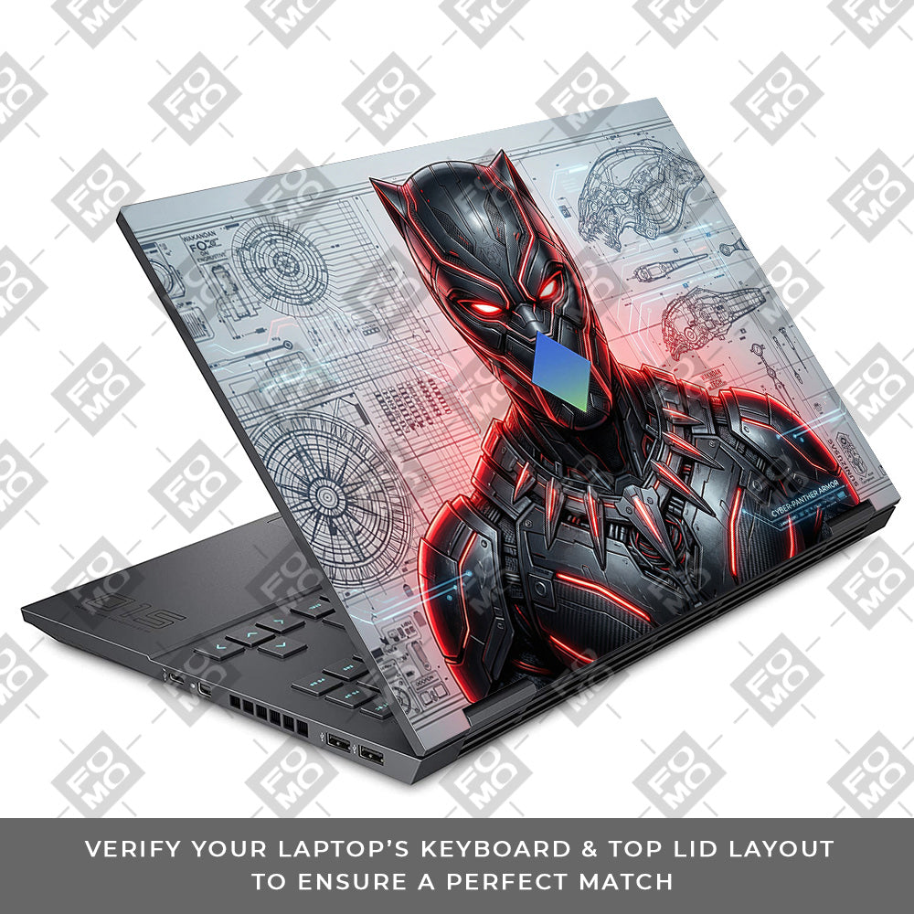 Black Panther Vibranium Tech HP Omen 15 Laptop Skin