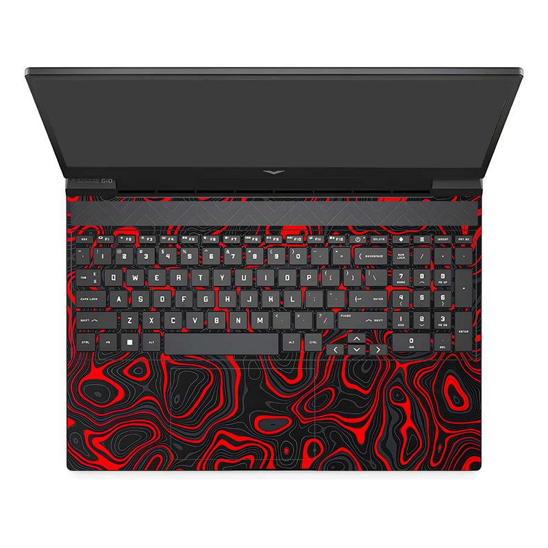 Crimson Waves HP Victus Laptop Skin