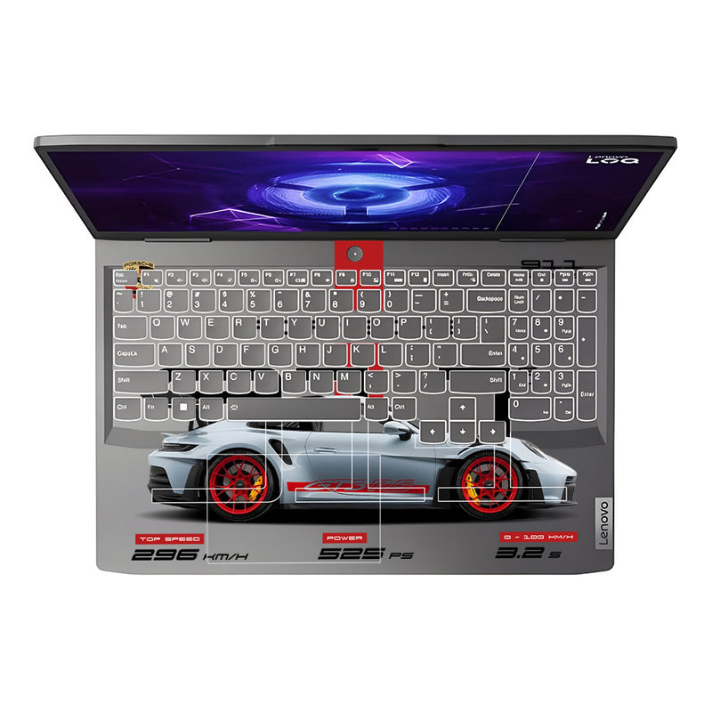 Transparent Porsche 911 GT3 RS Lenovo LOQ 2023 15IRH8, 15APH8 Laptop S